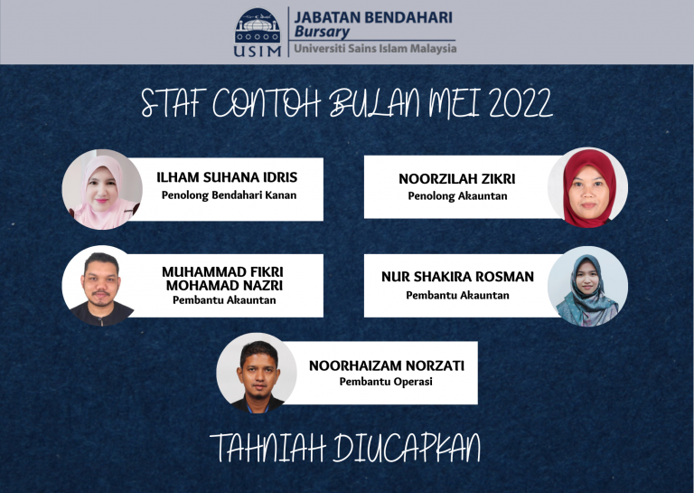 Staf Contoh Jabatan Bendahari 2022 – JABATAN BENDAHARI USIM