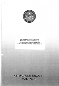 Laporan Kewangan – JABATAN BENDAHARI USIM