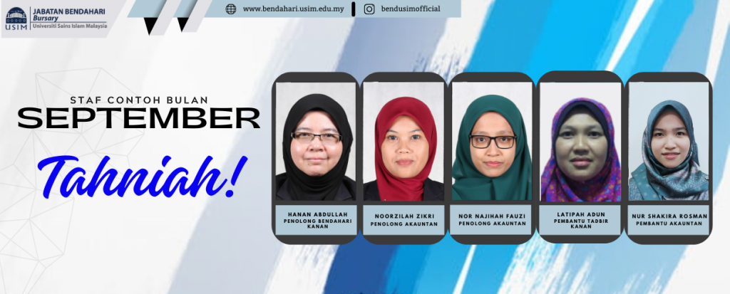 Staf Contoh Jabatan Bendahari 2024 – JABATAN BENDAHARI USIM
