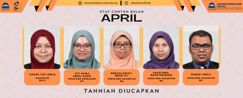 Staf Contoh Jabatan Bendahari 2025 – JABATAN BENDAHARI USIM