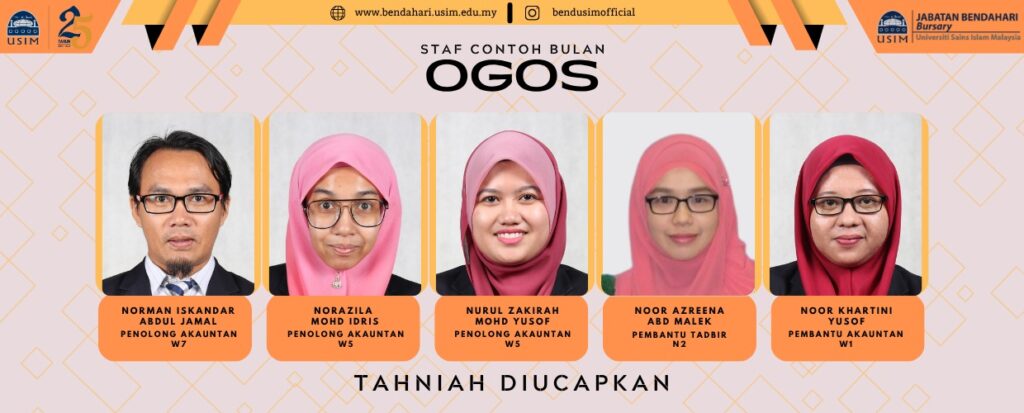 Staf Contoh Jabatan Bendahari 2025 – JABATAN BENDAHARI USIM